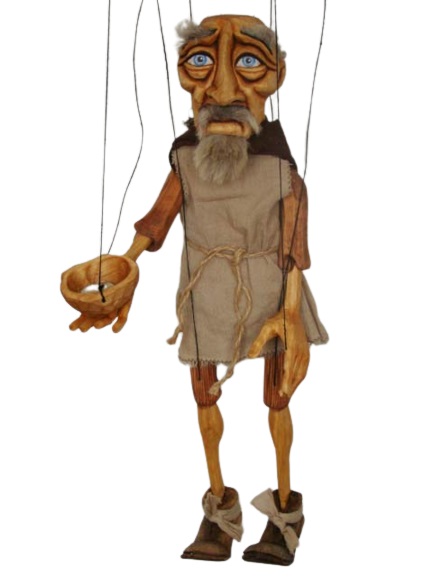 Нищий марионетка купить на сайте dolls-puppets.com | MN001 | Деревянные ...